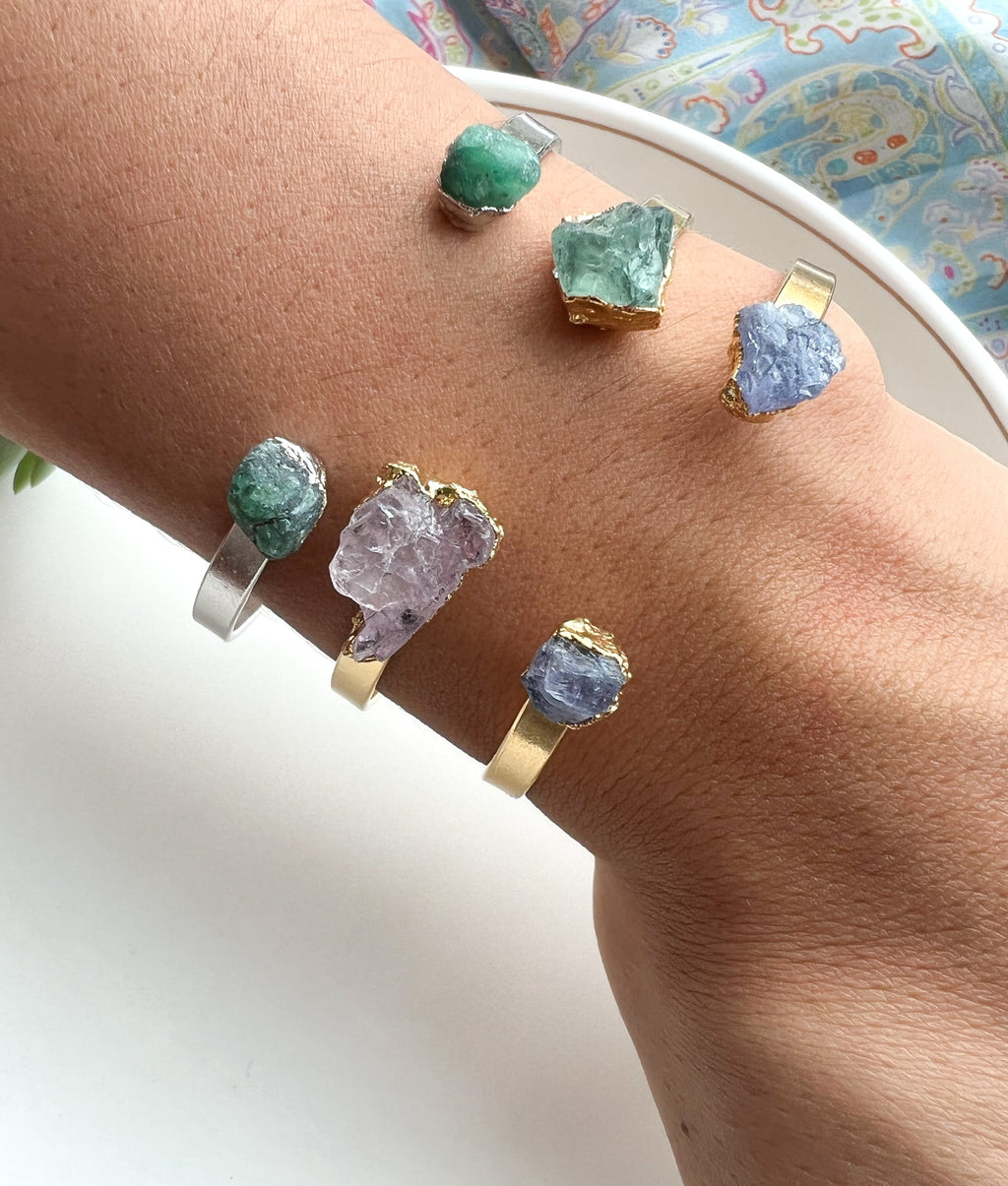 The Custom Gemstone Cuff Bracelet – Figgy