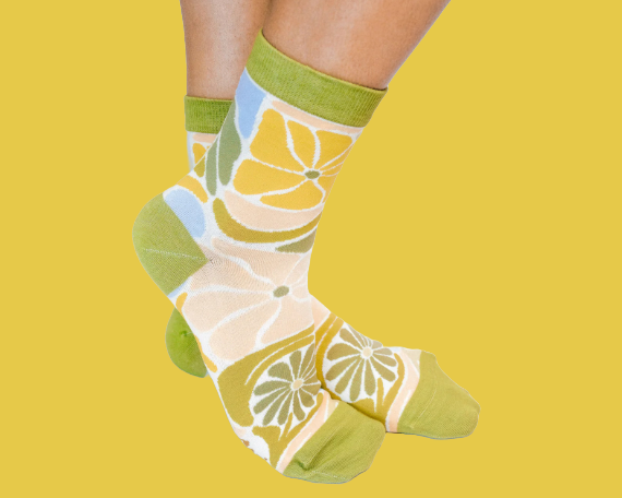 SoulShine Flower Knit Ankle Sock – Figgy